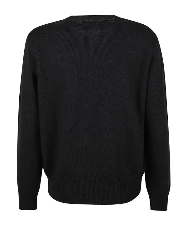 ERMANNO FIRENZE Sequin Embroidered Crew Neck Sweater