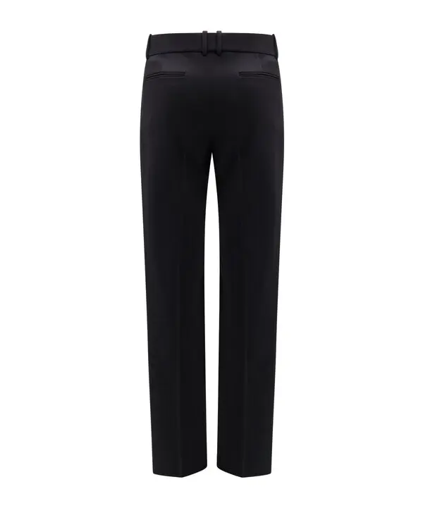 Saint Laurent Pleat Detailed Straight Leg Trousers - Black