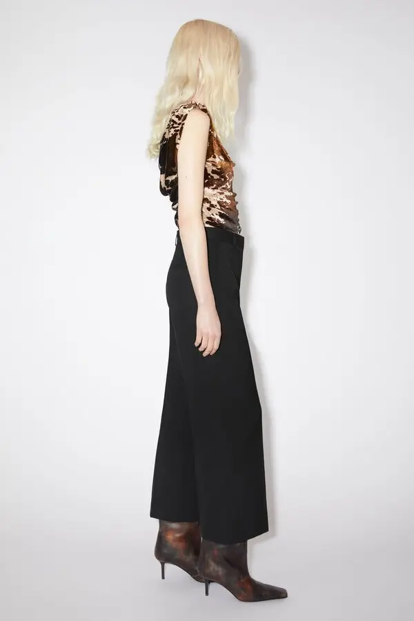 Acne Studios Pressed-crease Cropped-leg Trousers