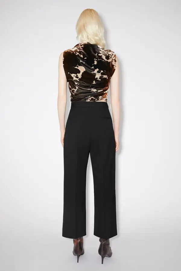 Acne Studios Pressed-crease Cropped-leg Trousers