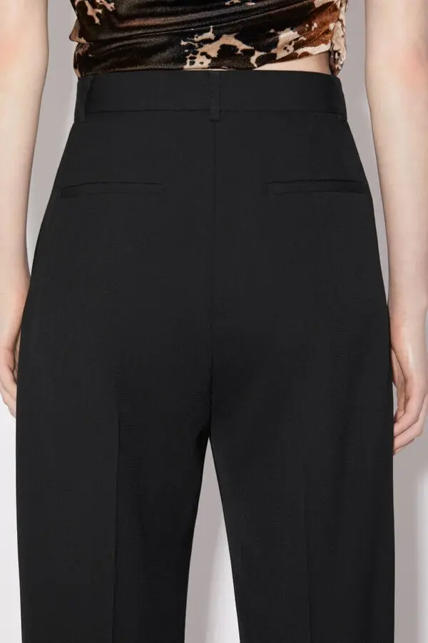 Acne Studios Pressed-crease Cropped-leg Trousers