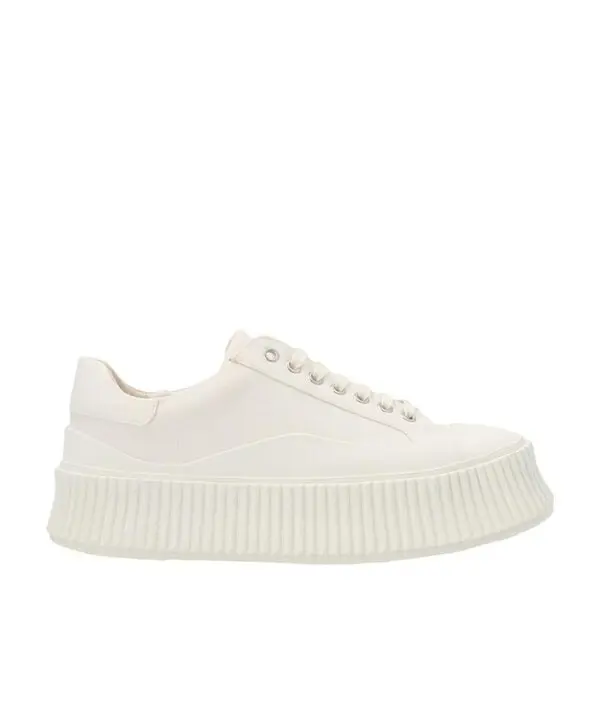 JIL SANDER Round-toe Lace-up Sneakers - White