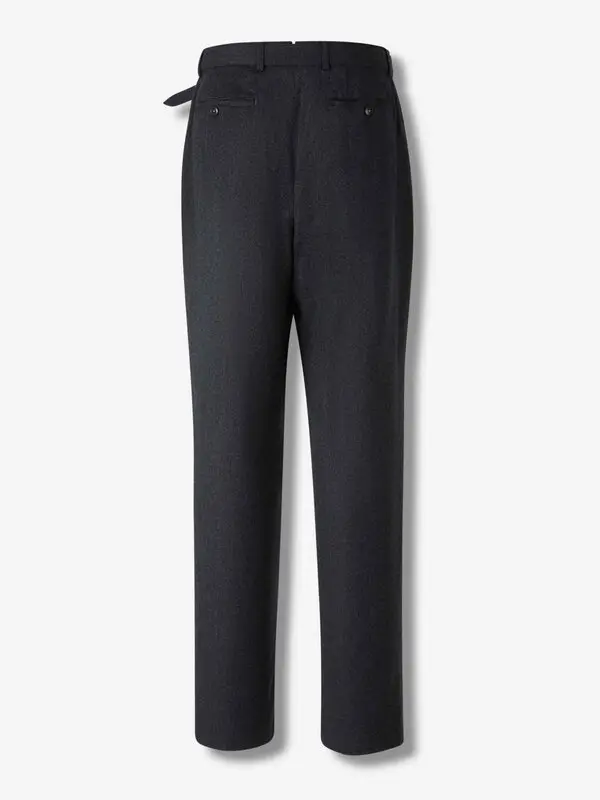 Canali Regular Fit Wool Tailored Pants - Black