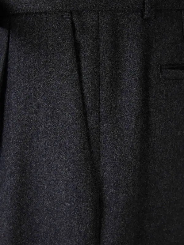 Canali Regular Fit Wool Tailored Pants - Black
