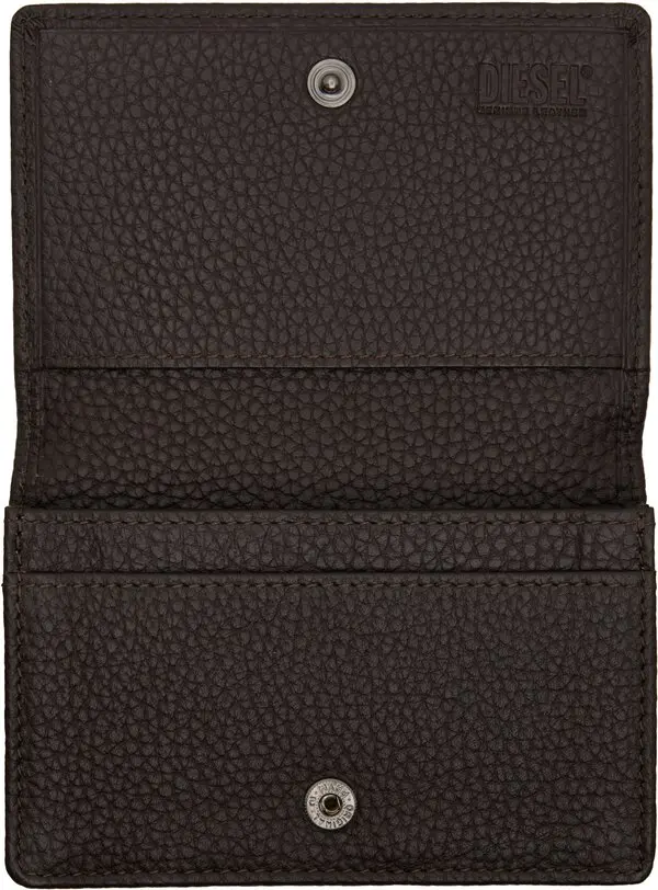 DIESEL® Logo-plaque Cardholder - Brown