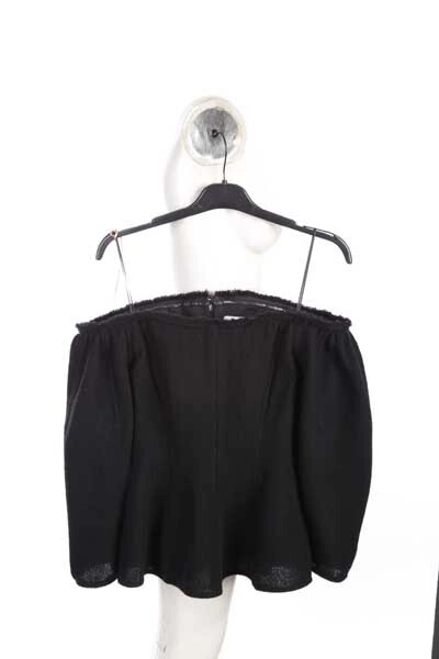 Chloé Off-the-shoulder Blouse With Lotus Leaf Hem