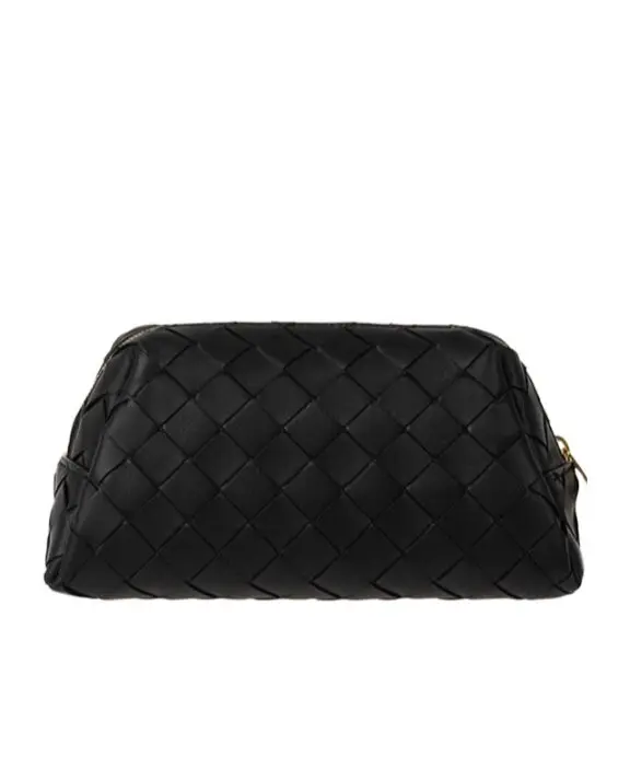 Bottega Veneta Woven Nappa Clutch - Black