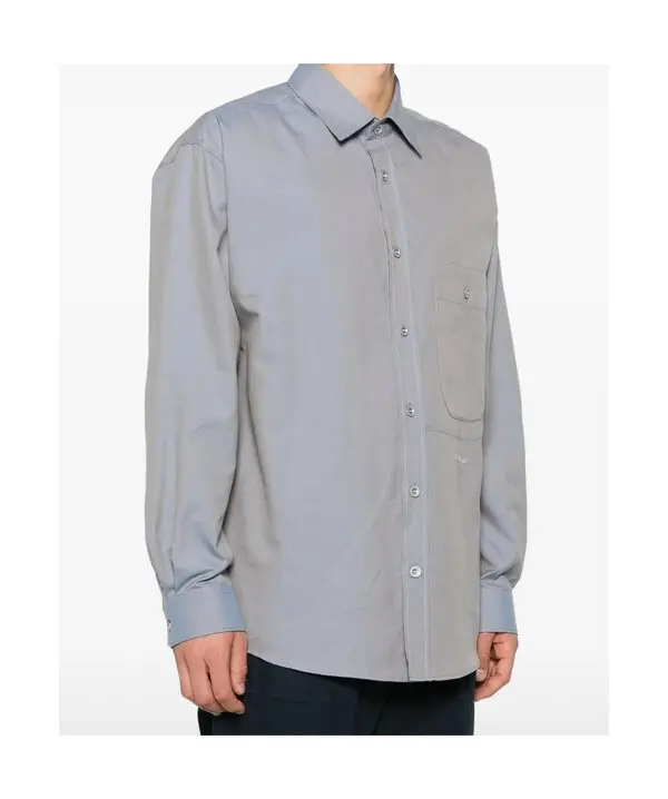 Stone Island 1100003 Patch-pocket Button-down Shirt - Blue
