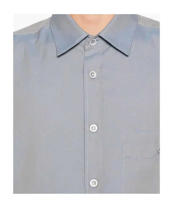 Stone Island 1100003 Patch-pocket Button-down Shirt - Blue