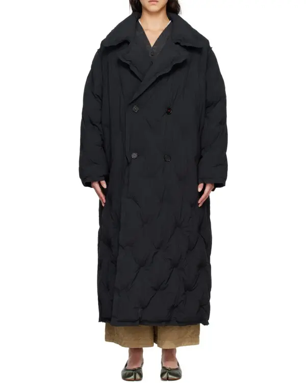MAISON MARGIELA Padded Oversized Coat - Black