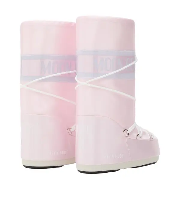 Moon Boot Icon Logo-print Lace-up Boots - Pink
