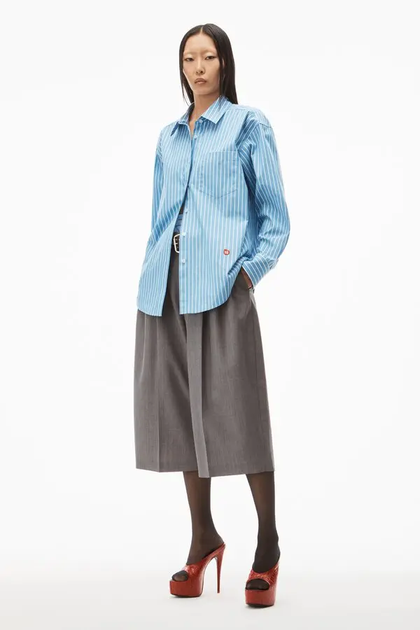 Alexander Wang Logo Patch Boyfriend Shirt