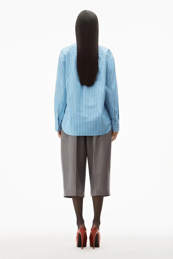 Alexander Wang Logo Patch Boyfriend Shirt