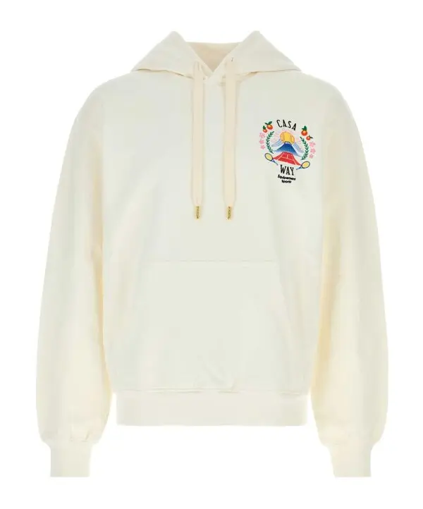 Casablanca Casa Way Mountain Hooded Sweatshirt - White