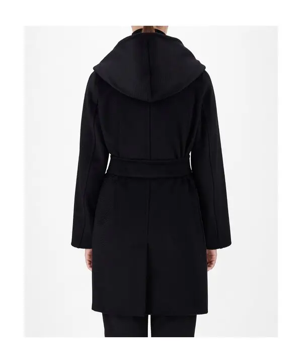 Max Mara Hooded Long-sleeve Coat - Black