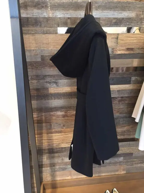 Max Mara Hooded Long-sleeve Coat - Black