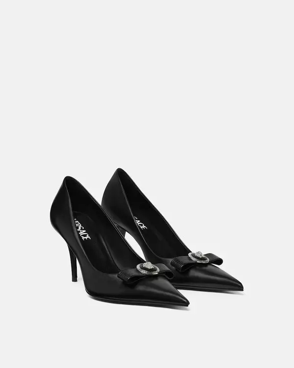 Versace Ribbon Pumps - Black/silver