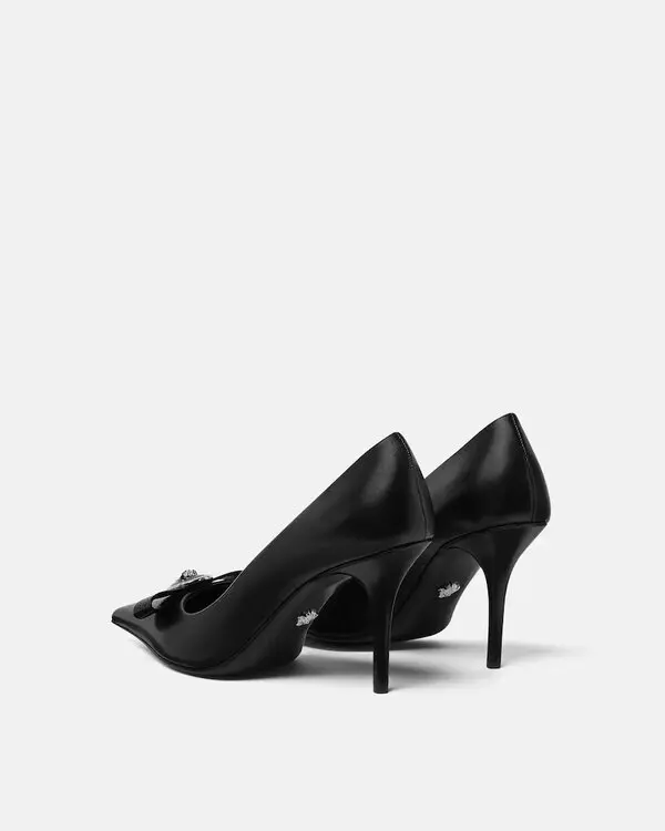Versace Ribbon Pumps - Black/silver