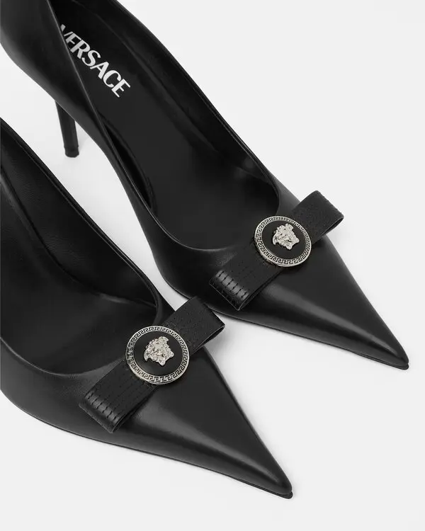 Versace Ribbon Pumps - Black/silver