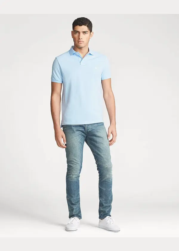 Polo Ralph Lauren Logo Embroidered Short-sleeved Polo Shirt - Blue