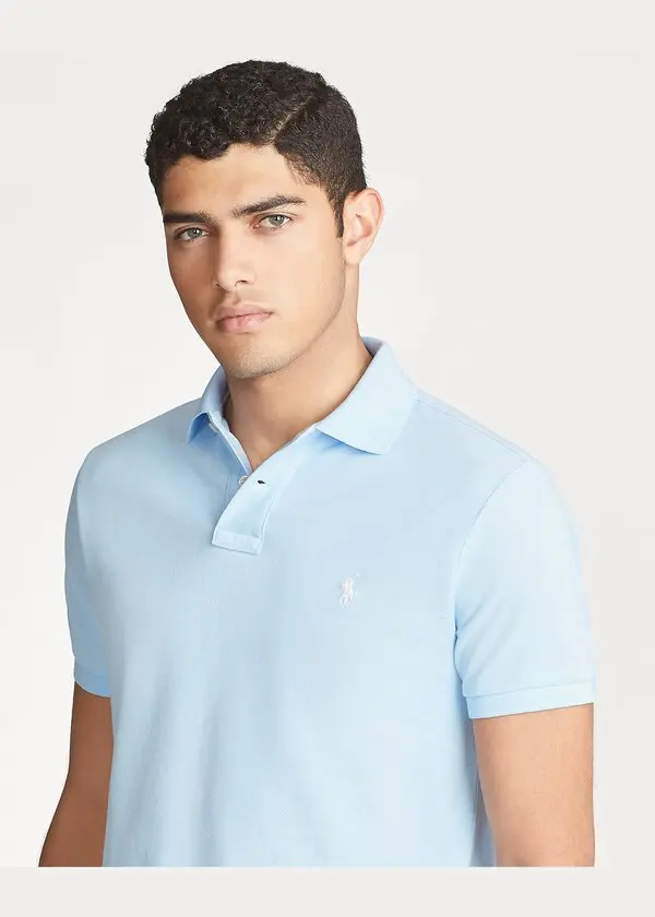 Polo Ralph Lauren Logo Embroidered Short-sleeved Polo Shirt - Blue
