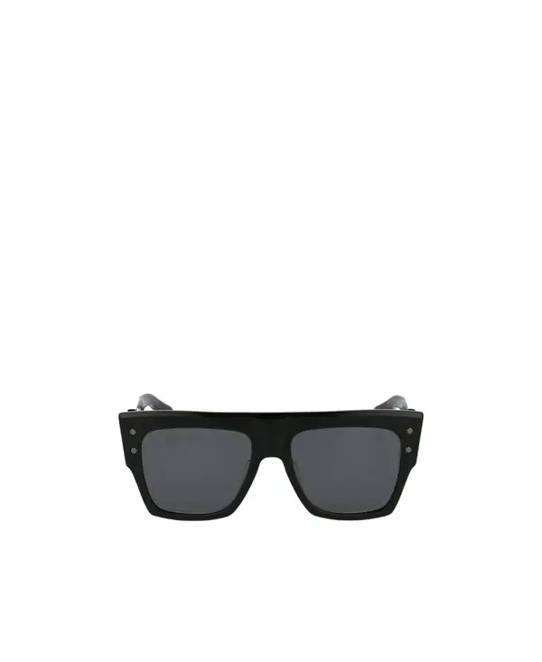 Balmain Logo Embellished Sunglasses - Gray