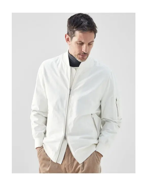 Brunello Cucinelli Zip-fastening Cotton Bomber Jacket