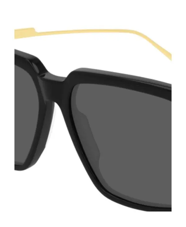 Bottega Veneta Square Frame Sunglasses With Gold Tone Accents