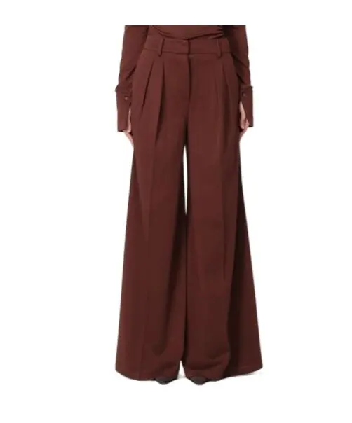 Max Mara Pleated Wide-leg Trousers - Red