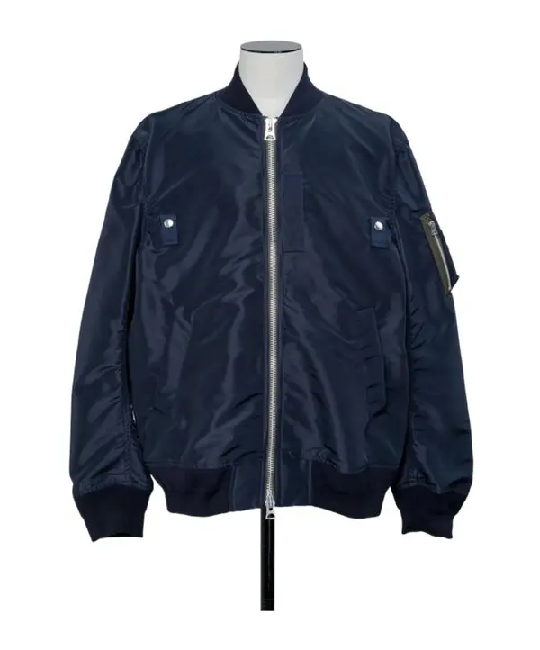 Sacai Zip-up Bomber Jacket - Navy