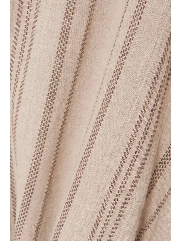 Loro Piana Striped V-neck Dress