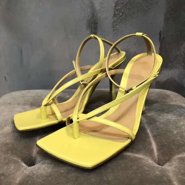 Bottega Veneta 90mm Square-toe Leather Sandals