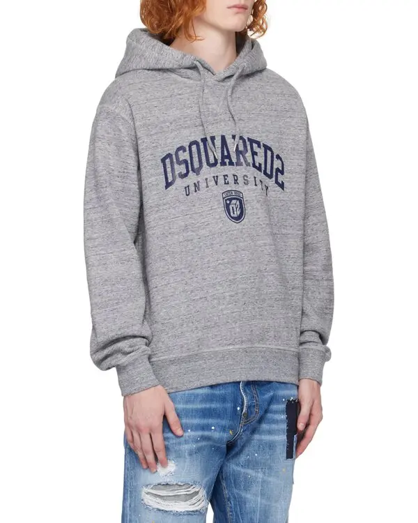 Dsquared2 University Logo Printed Drawstring Hoodie