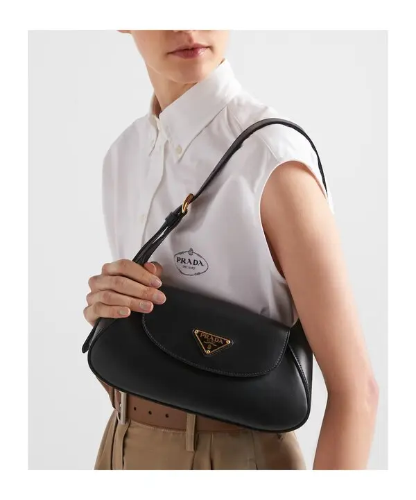 Prada Small Shoulder Bag With Enamel Logo