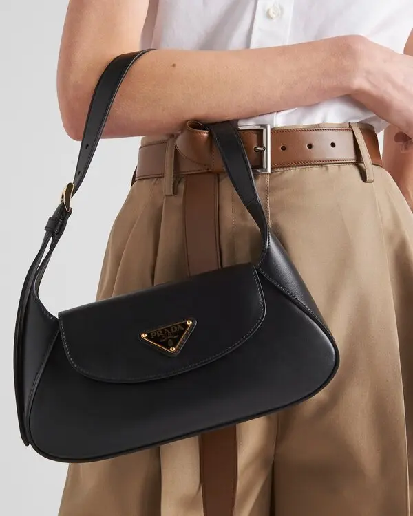Prada Small Shoulder Bag With Enamel Logo