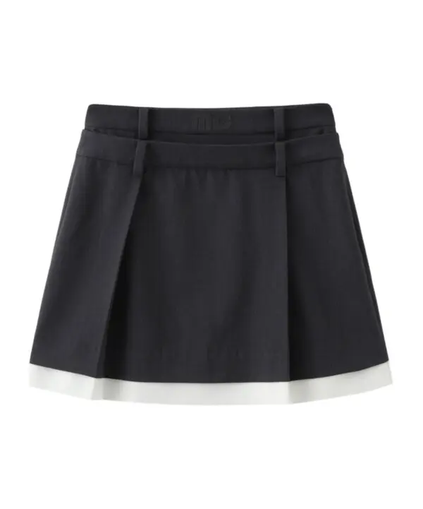 Marissa Chiara Patchwork Skirt With Raw Edge Hem