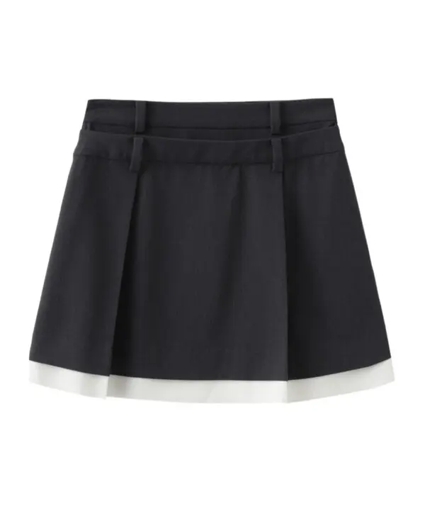 Marissa Chiara Patchwork Skirt With Raw Edge Hem