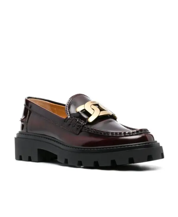 TOD'S Logo Plaque Slip-on Loafers
