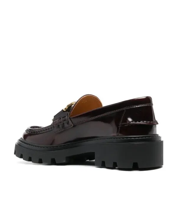 TOD'S Logo Plaque Slip-on Loafers