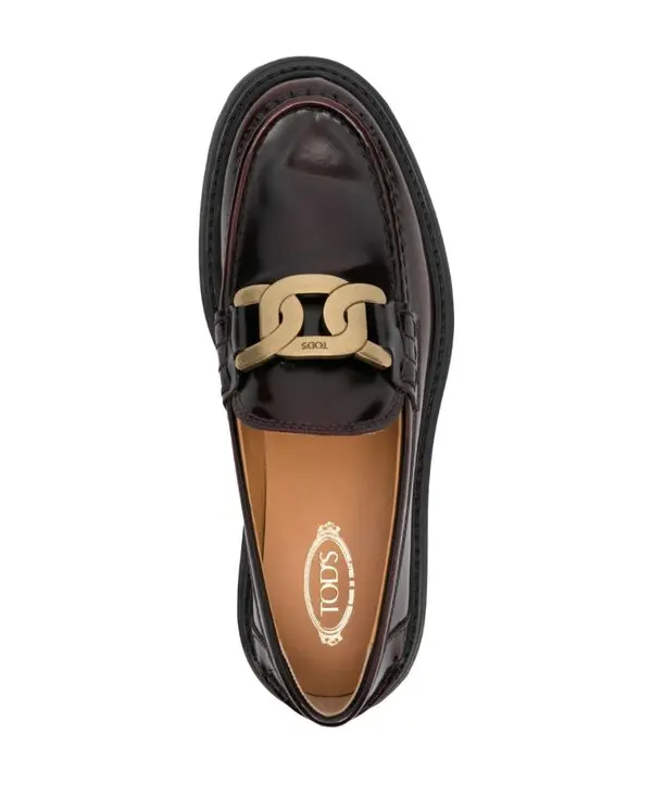 TOD'S Logo Plaque Slip-on Loafers