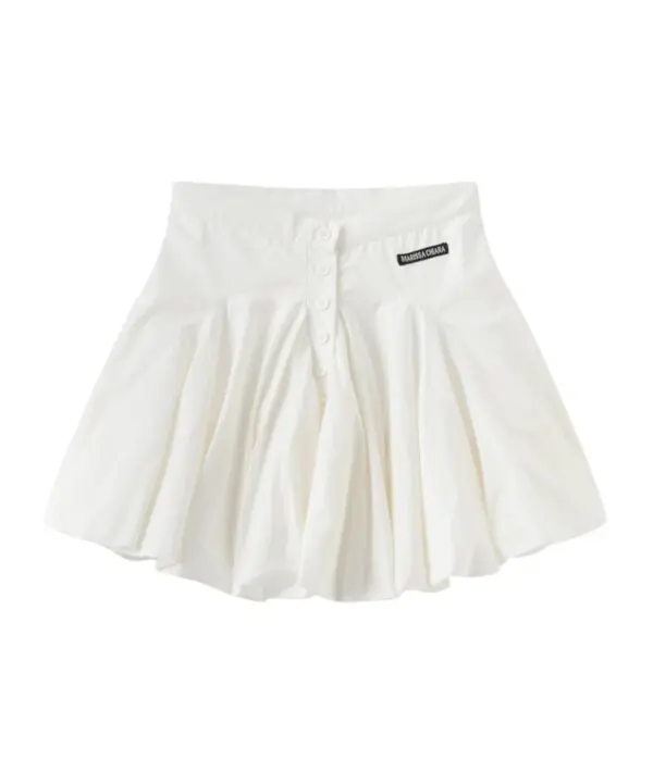 MARISSA CHIARA Button Detailed Ruched Skirt