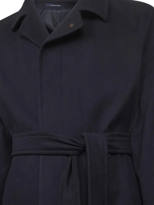 Tagliatore Belted Raglan Sleeve Coat