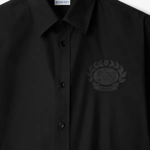Burberry Ekd Cotton Shirt - Black