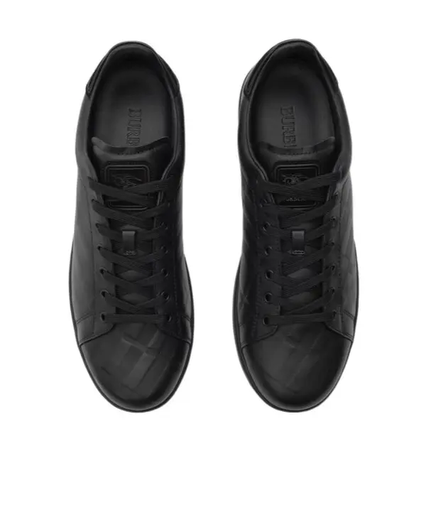 Burberry Embossed Check Set Sneakers - Black