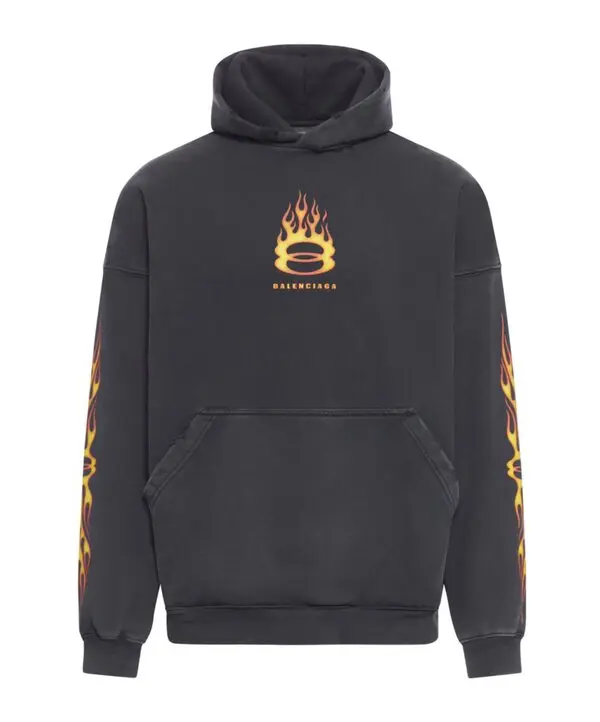 Balenciaga Flame Graphic Hoodie