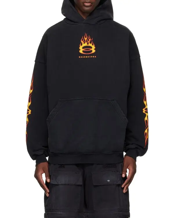 Balenciaga Flame Graphic Hoodie
