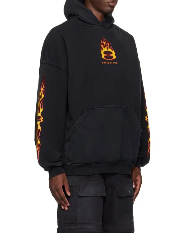 Balenciaga Flame Graphic Hoodie