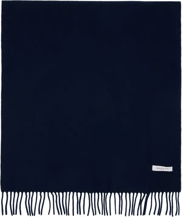 Maison Kitsuné Maison Kitsun Fox Head Scarf - Navy Blue