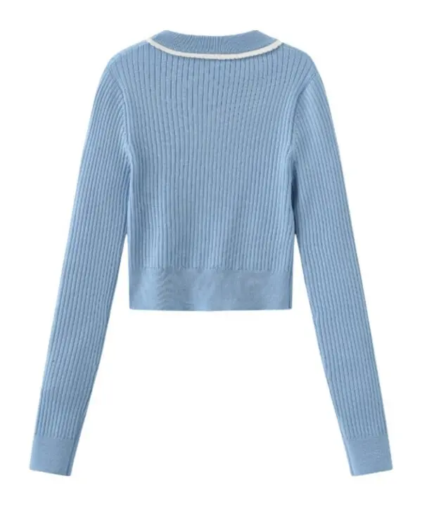 Marissa Chiara Long-sleeved Knitted Cardigan With Crew Neckline
