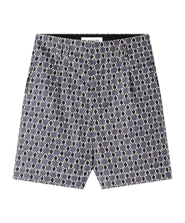 LANVIN Geometric Print Shorts - Gray